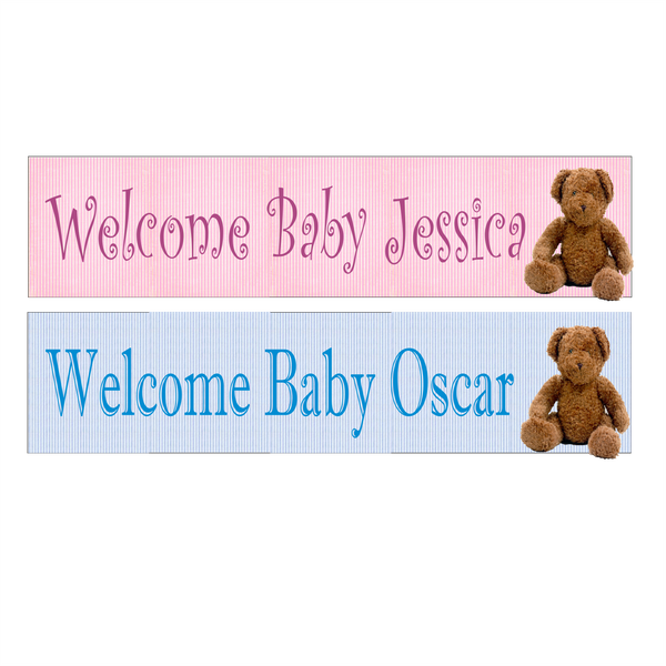 New Baby Banner, Personalised Gift-Personalised Banner-Personalise It